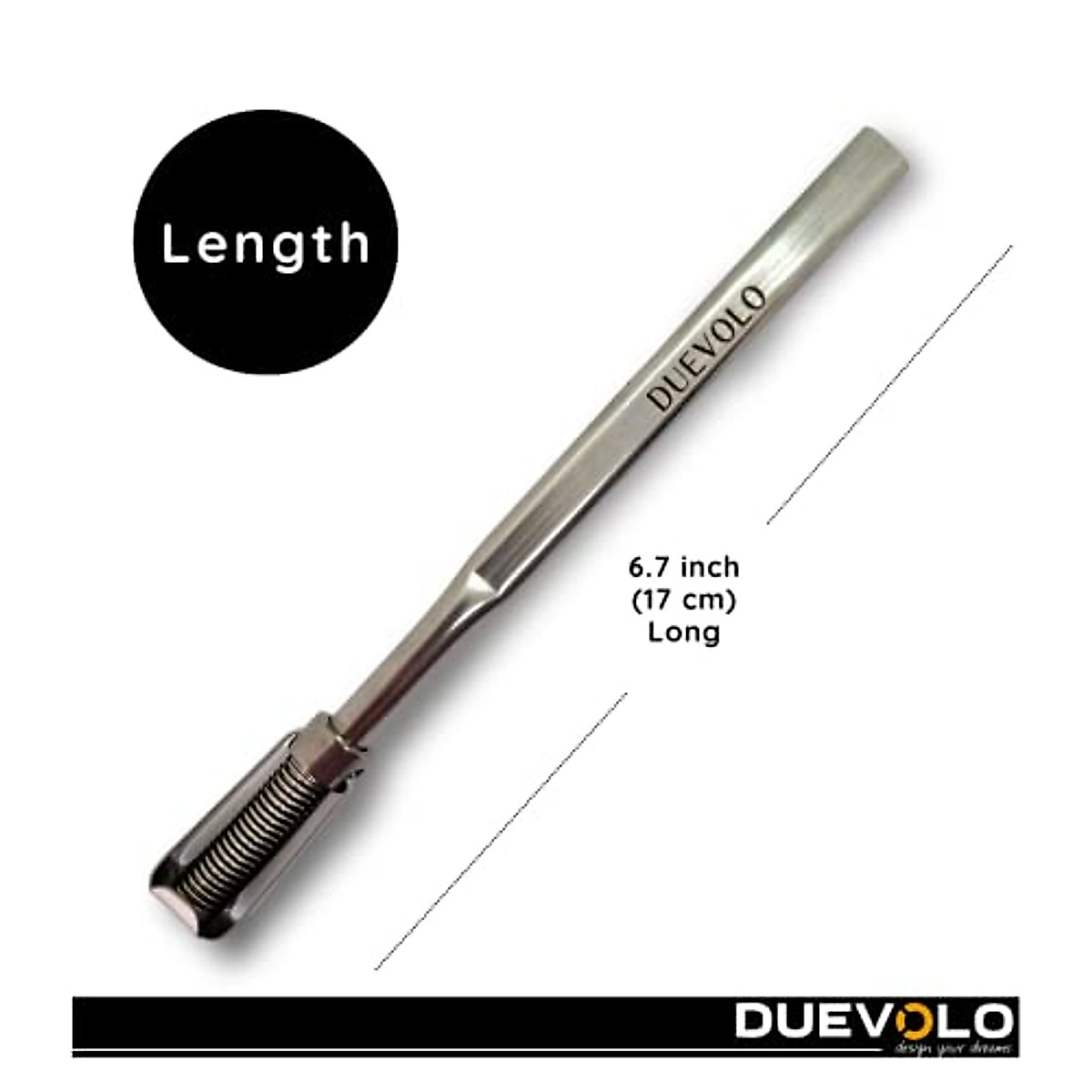 DUEVOLO Stainless Steel Spring Bombilla Flat (Straw), with detail heat difusor. Removable system for easy cleaning. Yerba Mate Cup Bombilla Gourd Drinking Filter Straws. Yerba Mate Gourd.