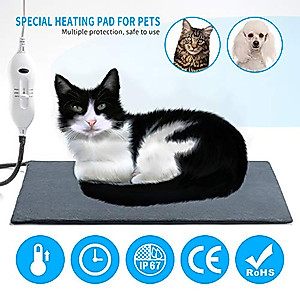 Boderrio Pet Heating Pad, Electric Heating Pad for Dogs and Cats Indoor Warming Mat with Auto Power Off