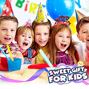 PinkSheep Kids Classic Jewelry, 6 Sets of Beaded Necklaces and Bracelets for Girls, Favors Bags for Girls Jewelry (Classic)