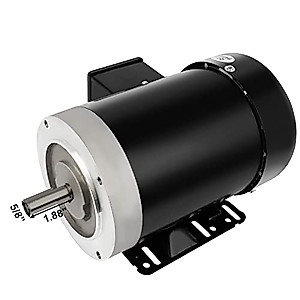 1.5HP Electric Motor 3450RPM General Purpose Three Phase Motor 56C TEFC 5/8" Shaft Diameter 2 Pole 60HZ 230/460V