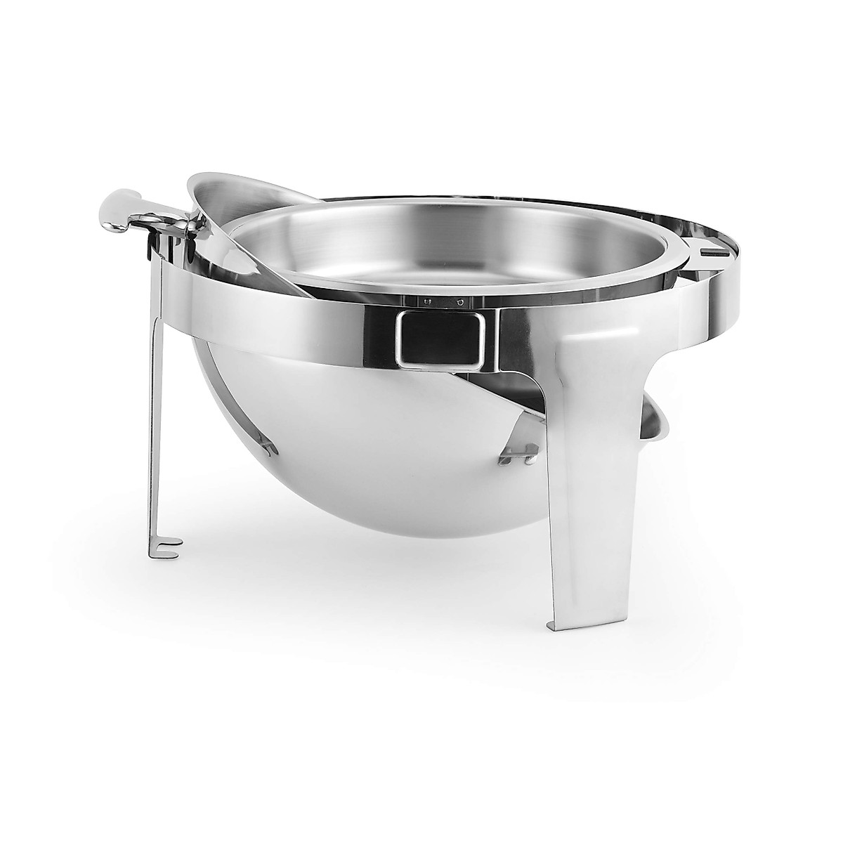 [6 Quart Chafer] Chafing Dish Round Roll Top Bundle Stainless Steel with Apron Buffet Warmer for All Events