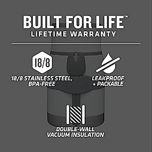 Stanley Adventure to Go Insulated Food Jar with Cup Lid and Spork - 36oz - Stainless Steel Insulated Food Container - BPA-Free and Dishwasher Safe