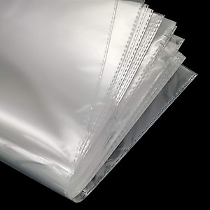 KnR Harmony Clear Cellophane Bags 12x18'' 100pcs Flat Plastic Open Poly Bags 1.4mils for Bakery Candy Cookie Gift Packaging Decoration