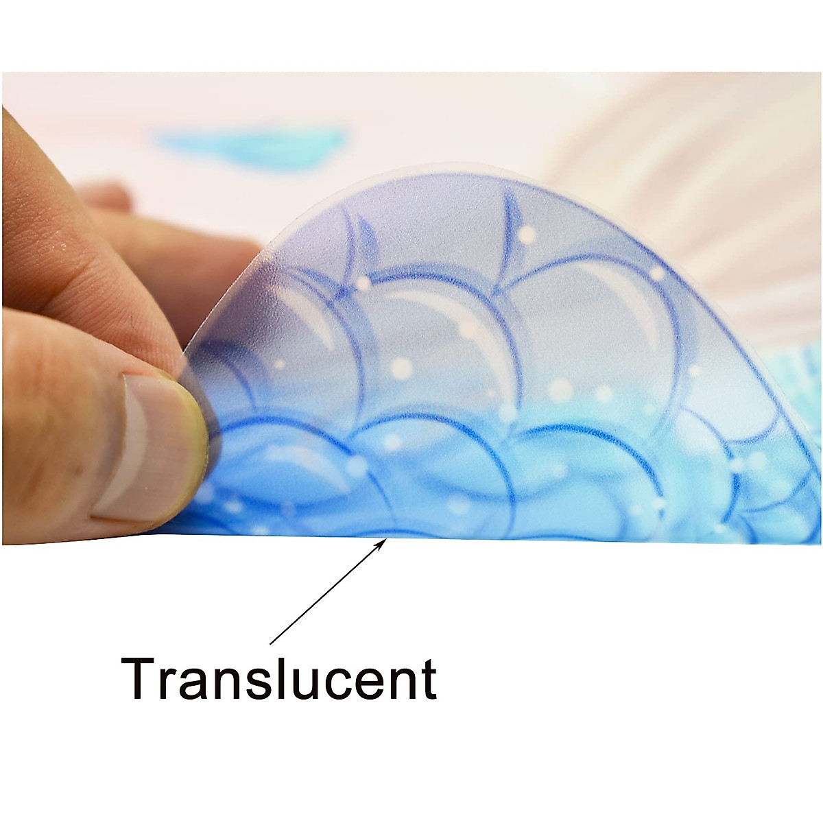 Pinenjoy Cute Mermaid Princess Wall Decal Cartoon Marine Life with Little Bubble Wall Stickers 42x42inch Removable Self-Adhesive Vinyl Wall Clings for Children's Bedroom Nursery Door Decorarion