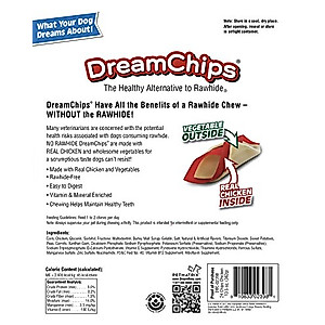 DreamBone DreamChips, Rawhide Free Dog Chews Made with Real Chicken and Vegetables, 24 Count