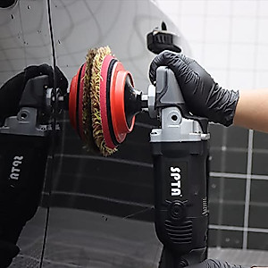 Wool Polishing Pads, SPTA 2Pcs 6 Inch (150mm) Wool Cutting Pad, Long Hair Wool Buffing and Polishing Pad Set, Wool Buffing Wheel for Heavy Cut for 6 Inch Car Polisher Polishing, Buffing and Cutting