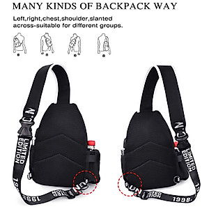 Junlion Sling Bag, Crossbody Shoulder Bag for Mens Women Multipurpose Daypacks Chest Bag Skull