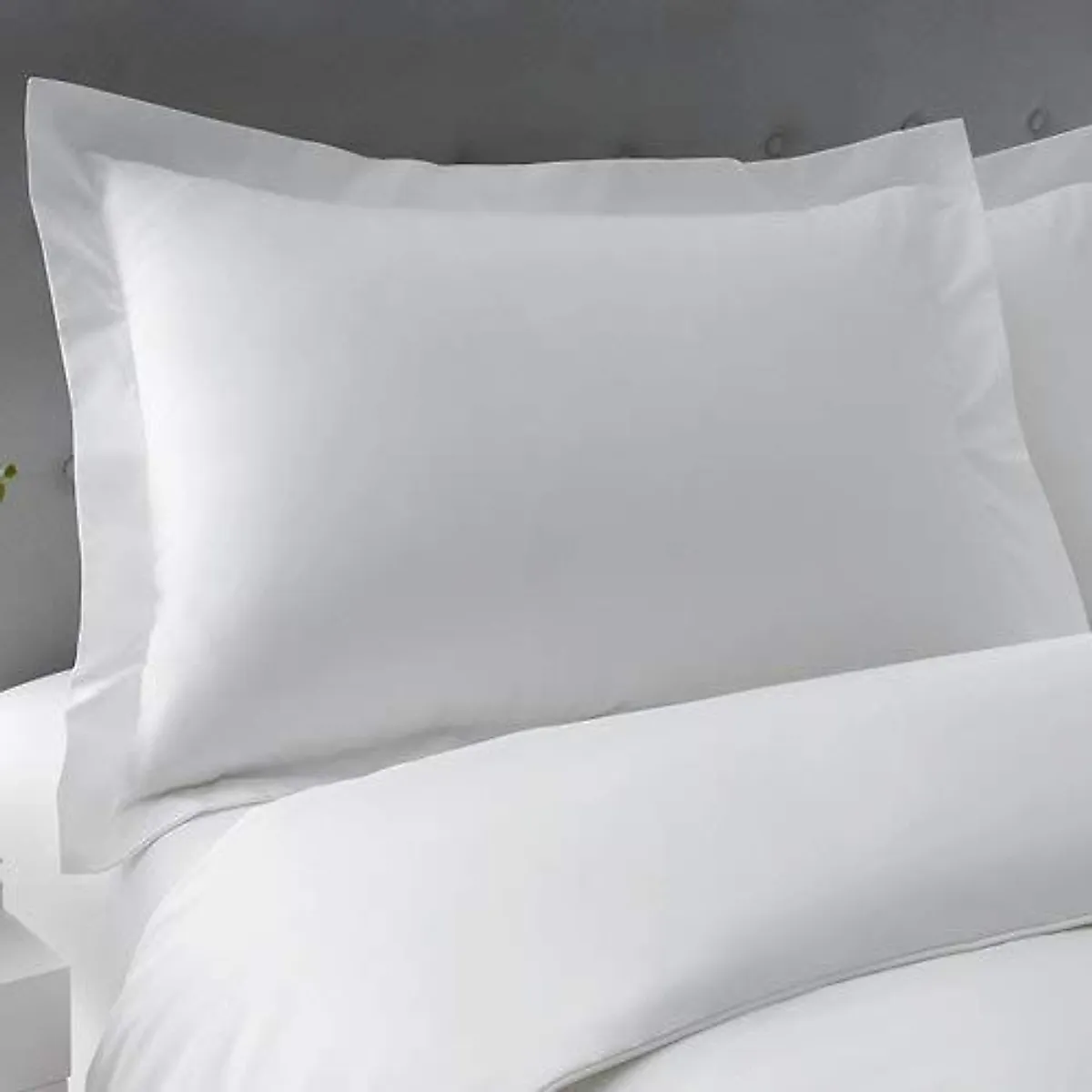 Queen Pillow Shams Set of 2 White 550 Thread Count Super Soft Queen Size Pillow Shams 20"x30" 100% Egyptian Cotton Gorgeous Decorative Bed Pillow Cover (Queen 20"x30", White Solid)