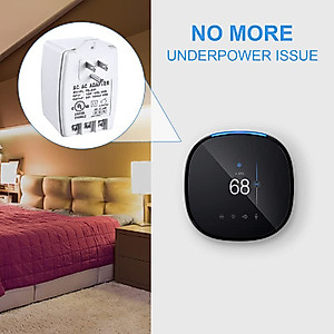 Hotop 24 Volt Transformer, 40 VA AC Transformer Plug in with PTC Fuse Competible with All Versions of Ring Doorbell and Thermostat, Compatible with Nest, Ecobee, Sensi, Honeywell, 24V Adapter(1 Pack)