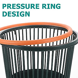 Zerodeko Trash Bin Trash Bin Trash Can Wastebasket with Pressing Ring Modern Rubbish Bin Arbage Bucket Large Capacity Waste Paper Container for Home Office Bathroom Green Trash Cans Trash Cans
