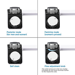Uneeruiqy Bidet Attachment for Toilet Non-Electric Cold Water Bidet Toilet Seat Attachment Fresh Water Spray with Parts Tools for Deep Cleaning