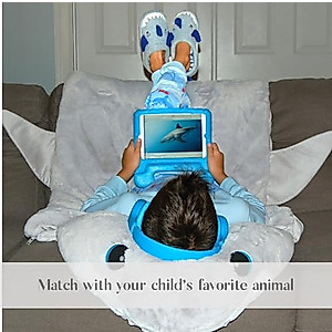 Dearfoams Easter Basket Stuffers Gifts for Kids Washable Animal Critter Slippers, Shark, 2-3 Big Kid