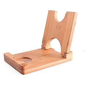 XZJMY Spoon Rest and Pot Lid Holder, Multifunctional Bamboo Pot Cover Holder,Pan Lid Organizer Storage Soup Spoon Rests,Folding Sitting Pot Lid Rack-for Kitchen Counter Utensil Rest Shelf