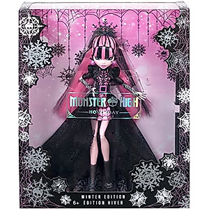 Monster High Draculaura Doll, Special Howliday Edition, Pink and Black Gown, High Fashion, Holiday Collection, Gifts for Girls and Boys