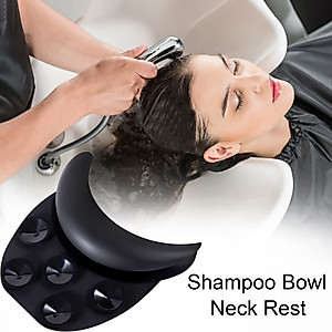 WUWEOT Salon Gel Neck Rest Cushion, Non-slip Silicone Shampoo Bowl Neck Pillow, Hair Washing Sink Basin Tool for Salon and Home