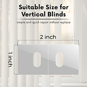 Bistras 25 sets (50 pieces) of double-sided Clear Vertical Blind Repair Tabs, Pre-Cut Vertical Blinds Repair Kit for Vertical Blind Replacement Slats, Blind Fixer Tabs Easy to use (25 pk)