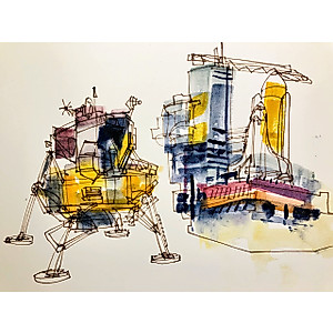 Derwent Line & Wash Paint Set, Professional Quality, Fine Line Pens, Inktense Colors, Art Supplies for Adults, Portable, Travel Set Includes 12 Paint Pans, 2 Line Makers, Mixing Palettes, Sponge