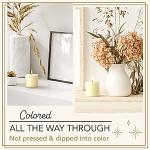 Melt Candle Pillar Candles, 3 Pack - Unscented Candles for Home, Church, Weddings, & More - 3" x 3", Ivory