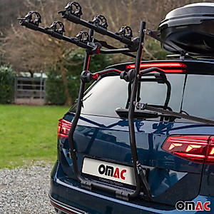 OMAC 3 Bike Rack Carrier Hitch Mount for Volvo V50 2004-2008 Black 1 Pc