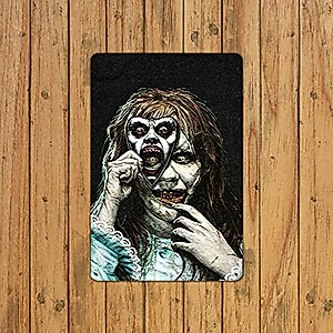 Gellyposter Metal Tin Signs Creative Tin Sign Classic Horror Movie Funny Novelty Metal Sign Retro Wall Decor for Home Gate Garden Bars Restaurants Cafes Office Store Pubs Club Sign Gift6x8 Inch