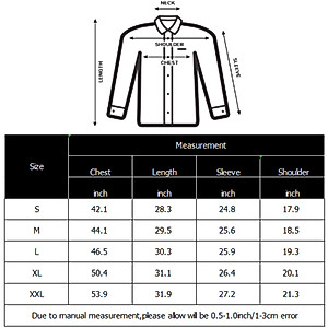 Manwan walk Men's Plaid Button Down Shirts Slim Fit Long Sleeve Casual Business Shirts Red/Black XL