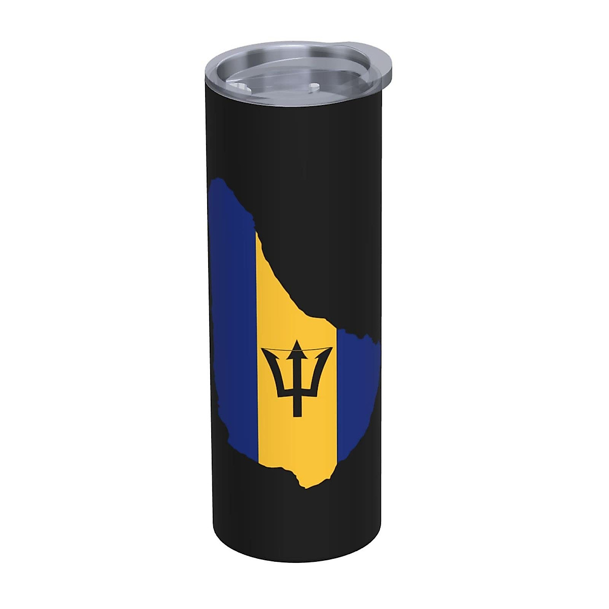 LIICHEES Barbados Terrain Map Stainless Steel Vacuum Insulated Tumbler 20oz Coffee Cups Travel Mug Water Cup with Metal Straw Cleaning Brush