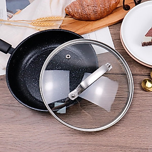 Antrader Tempered Glass Lid,8" Glass Covers for Pots,Pans and Skillets,1Set,Clear