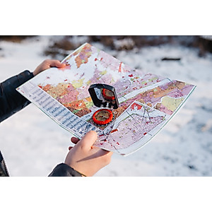 Sighting Compass Mirror Adjustable Declination - Boy Scout Compass Survival Camping | Base Plate Compass Kids Navigation | Orienteering Compass Hiking Map Read Military Compass Backpacking Clinometers