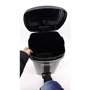 UNIWARE Small Pedal Dustbin Trash Can for Toilet, Kitchen, Living Room, Bedroom, Dark Gray, 6L,Made in Turkey