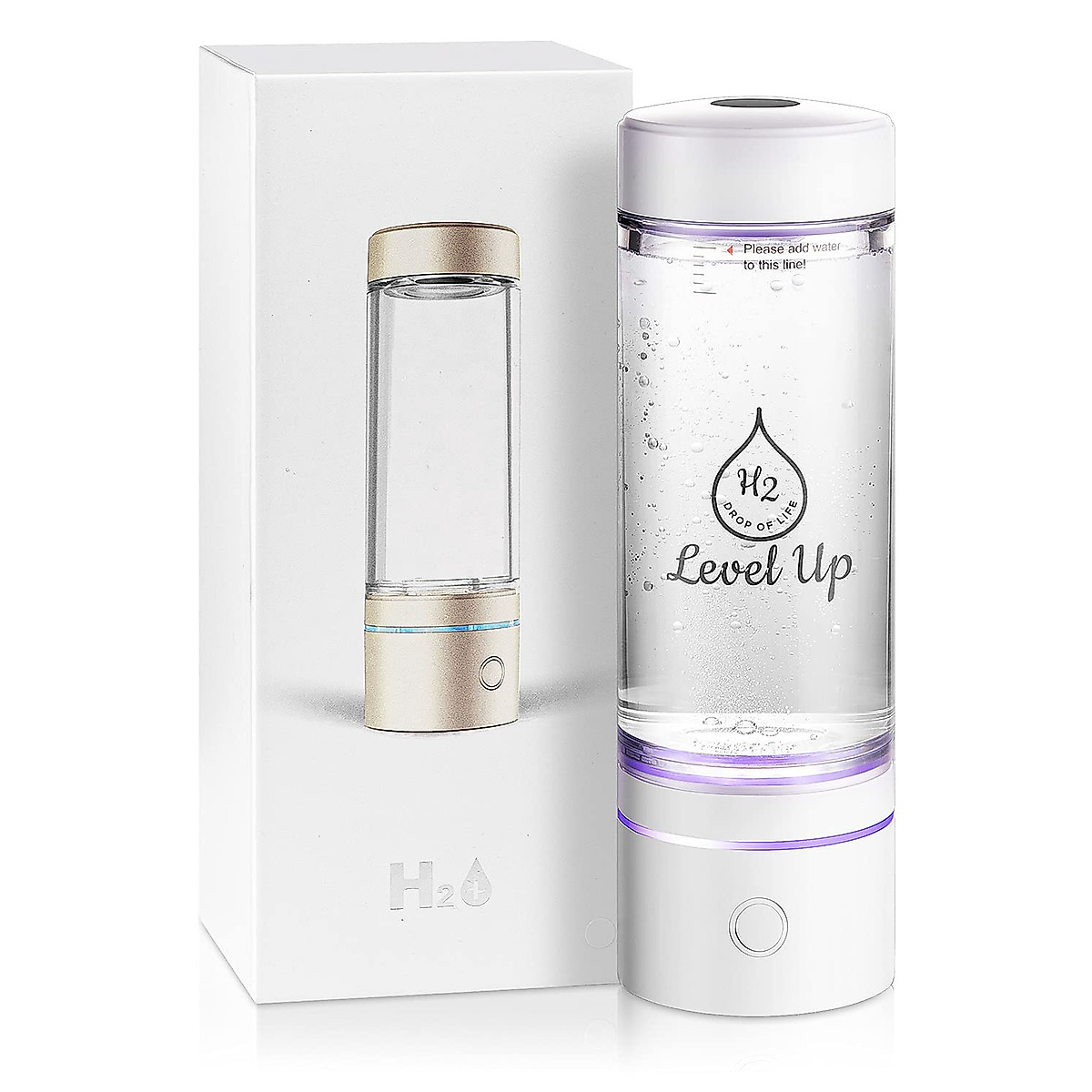 Level Up Way - Premium Hydrogen Water Bottle Generator – Up to 4000 PPB – SPE PEM Dupont US - Healthy Life