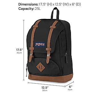 JanSport Cortlandt Laptop Backpack, Russet Red, 15” Laptop Sleeve-Synthetic Leather Shoulder Computer Bag with Large Compartment, Padded Straps- Rucksack for Men, Women