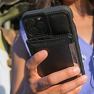 Smartish iPhone 11 Crossbody Case for Women - Dancing Queen [Purse/Clutch with Detachable Strap & Card Holder] - Stiletto Black-Gold