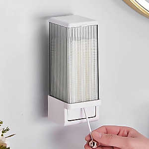 Cosmetic Cotton Pad Holder, Cotton Pad Storage Holder, Wall Mount Cotton Pad Organizer, Dustproof Cotton Pad Container, Makeup Cotton Pad Organizer, Bathroom Cotton Pad Holder, Press-Out Cotton Pad Di