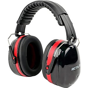 Retevis EHN005 Ear Protection,Foldable Ear muff for Noise Reduction,Noise Cancelling Ear Muffs with Adjustable Headband,Sound Proof Earmuff for Lawn Mowing,Woodworking,School Gift Men Adult(1 Pack)