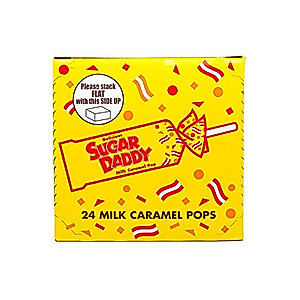 Sugar Daddies Milk Caramel Pops,1150 grams 24 Count (Pack of 1)