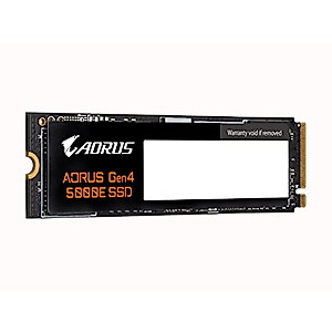 Gigabyte AORUS Gen4 5000E SSD 1TB SSD PCIe 4.0 NVMe M.2 Internal Solid State Hard Drive with Read Speed Up to 5000MB/s, Write Speed Up to 4600MB/s, AG450E1TB-G