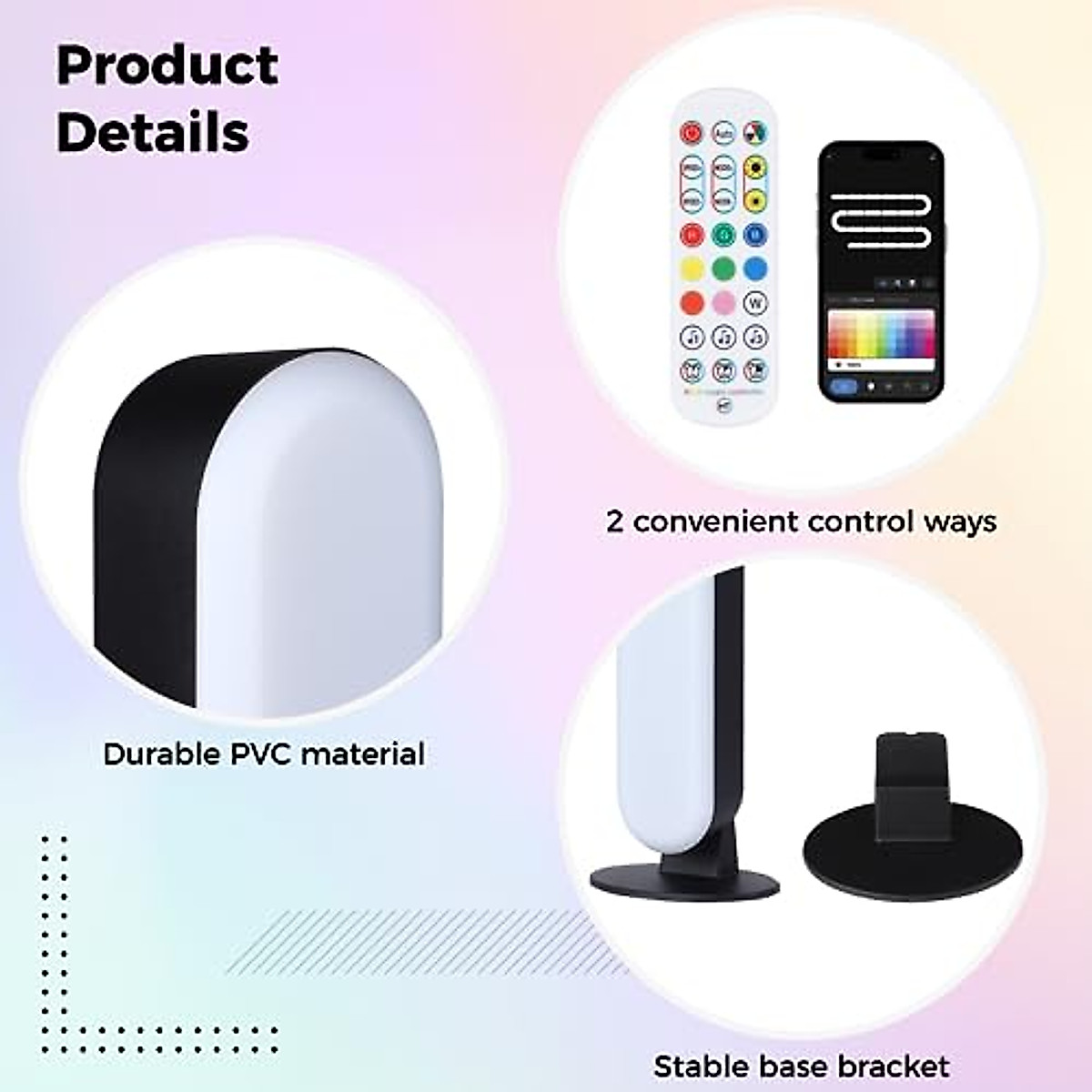 Joyoolife Smart LED Light Bars, 16 Million Colors RGB Light Bars with 9 Scene Modes & Music Sync Modes, TV LED Backlights with APP Control & Remote Control for Gaming, Movie, PC, Room Decoration