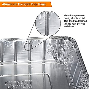 Kenyon Drip Tray Set, Disposable Grill Accessories, Foil Trays, Compatible with Kenyon Grills Except for G2, Rinse Out and Use Multiple Times, Pack of 10 Drip Pans, Silver