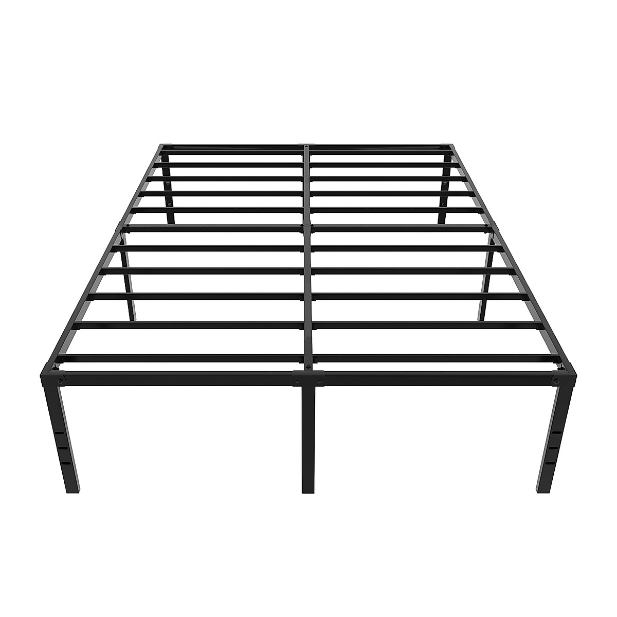 Yedop 18 Inch Full Size Metal Bed Frame, Full Bed Frame No Box Spring Needed, 2500 lbs Heavy Duty Steel Slat Support, Non-Slip, Noise Free, Sturdy Metal Bed Frame, Black