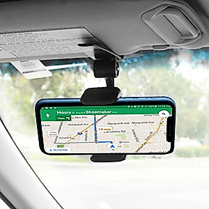 Sun Visor Phone Mount, Car Phone Holder for Car, Cradle Clip Compatible to Apple iPhone 14 Pro Max Plus 13 12 Samsung Z Flip Z Fold Note 20 10 9 Galaxy S22 LG, Motorola Google Pixel Smartphones