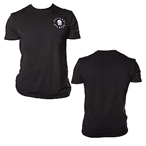 Savage Spartan Muscle T-Shirt for Men - American Warrior Helmet Athletic Fit Tee (X-Large, Black)