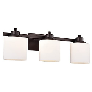 Chloe Lighting Lighting SOLBI Contemporary 3 Light Oil Rubbed Bronze Bath Vanity Fixture 24'' Wide (CH21036RB24-BL3)