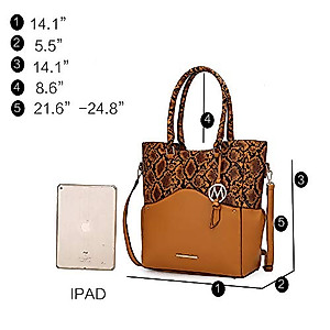 MKF Collection Set Shoulder Bag for Women & Wristlet Coin Pouch Purse – PU Leather Top Handle Pocketbook Crossbody Tote Handbag