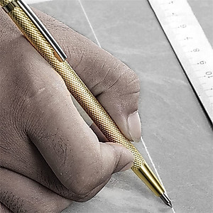 Ceramic Tile Cutter Pen, Metal Plate Glass Marking Pen, Scribe Tool, Engraved Pen for Tile/Glass/Wood/Ceramics/Metal/Gold/Welding (Gold+Silver 2pcs)