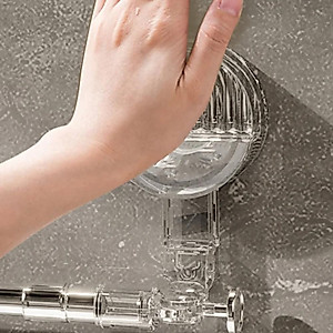 Retractable Towel Rack, Suction Cup Towel Bar with 6 Sliding Hooks, 23-47 Inch Adjustable, Removable Vacuum Suction Towel Holders, Bathroom Wall Washcloth Rack, for Kitchen, Toilet, Shower, Door(Gray)