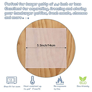 Burger Patty Paper, 5.5 x 5.5in, Set of 300, Patty Paper Squares, Baking Parchment Paper Squares/Hamburger Patty Papers for Separating Burger Patty, Cookies and More