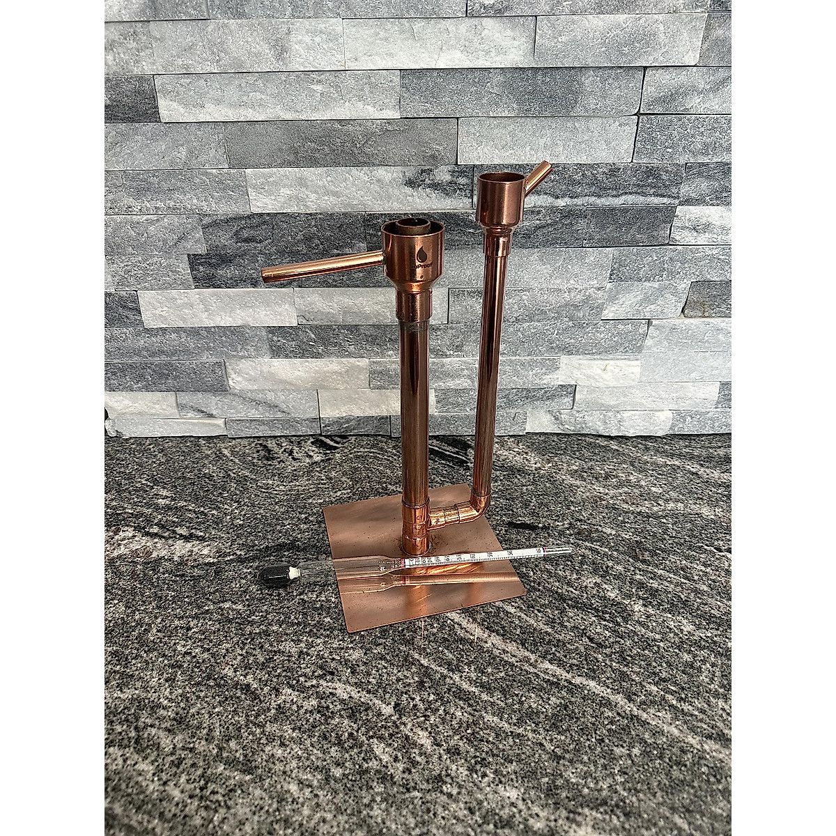 CoProof Copper Proofing Parrot for Distilling, Brewing Beer, Moonshine, Tequila with Hydrometer, Two Way Distillng