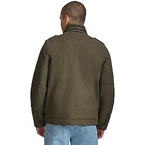 Levi's mens Washed Military Cotton Lightweight Jacket, Olive, Large US