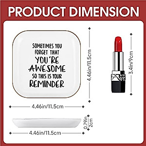 PUDDING CABIN Inspirational Gifts for Women Ring Dish You're Awesome So This is Your Remind Birthday Gifts for Women Unique, Best Friends Gifts For Women Her Mom Sister Coworker Christmas Gifts