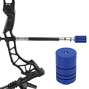 VBESTLIFE Archery Bow Stabilizer Weight Kit, Detachable Aluminum Alloy Counterweight Kit for Recurve Bow and Compound Bow(Blue)